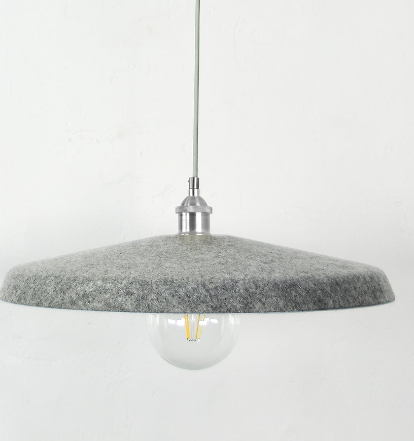Grey 20" Flat Felt Shade – Hangout Lighting