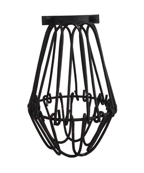 Black Industrial Hinged Light Bulb Cage – Hangout Lighting