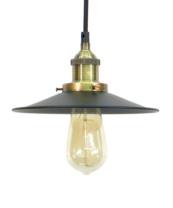 Flat 8" Black Shade – Hangout Lighting