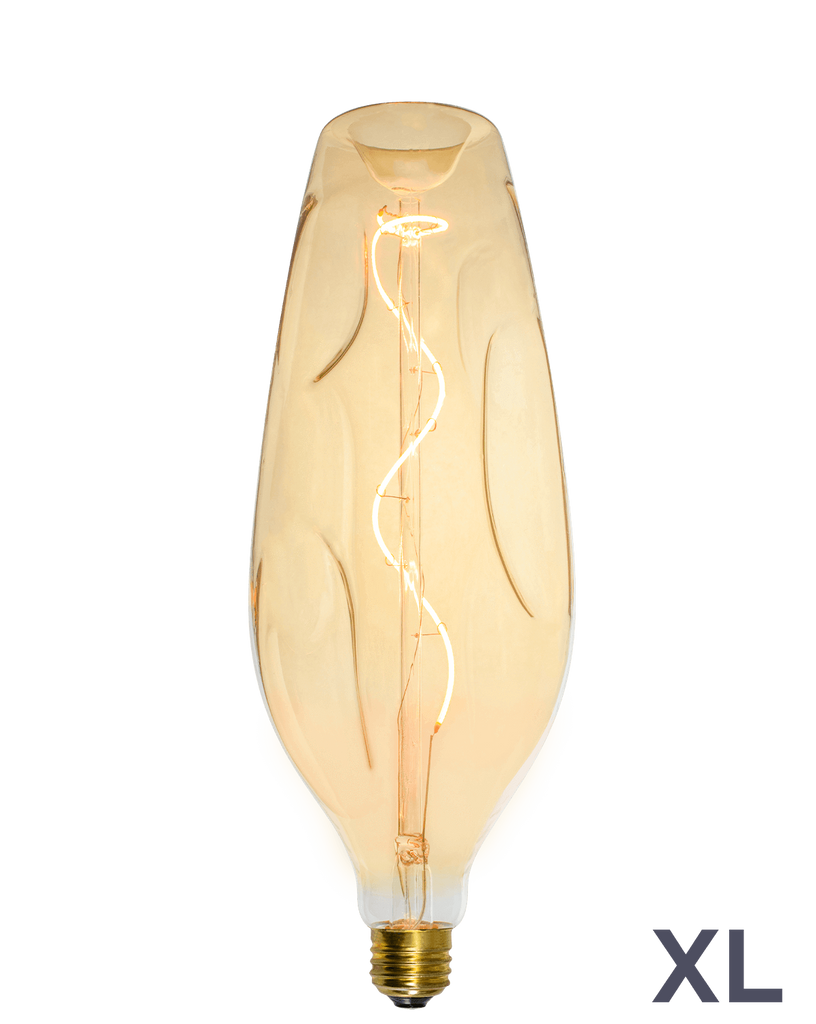 Bulb: LED XL Amber Uneven Bottle – Hangout Lighting